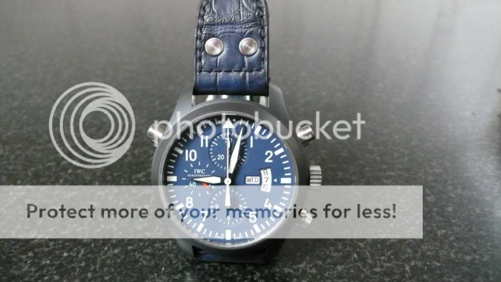 WatchNet: Luxury Time: IWC Carlson Blue Face Ceramic Doppel Chronograph ...